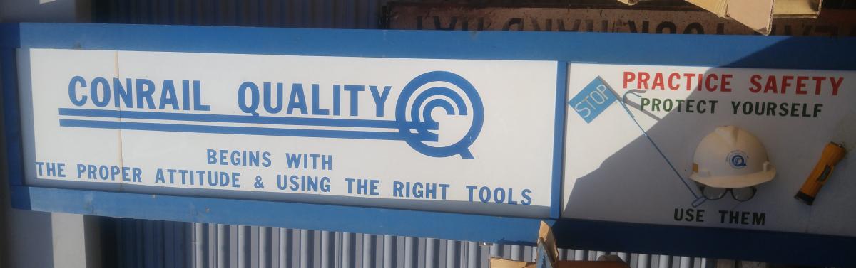 Collinwood Safety Sign | The CRHS's Conrail Artifact Archive