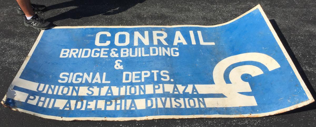 Conrail Bridge and Building Department Sign, Philadelphia Union Station ...