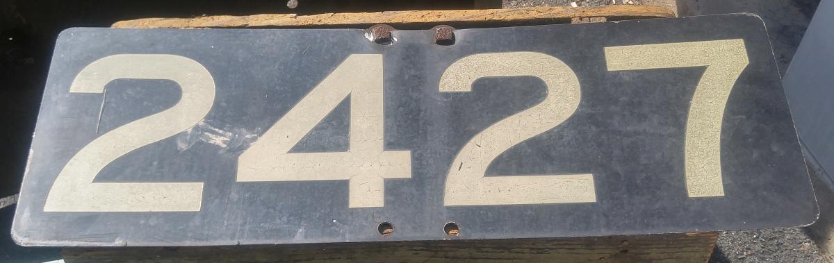 MP 2427 Signal Number Plate | The CRHS's Conrail Artifact Archive