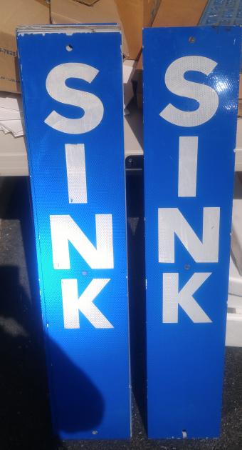 Sink Block Sign | The CRHS's Conrail Artifact Archive