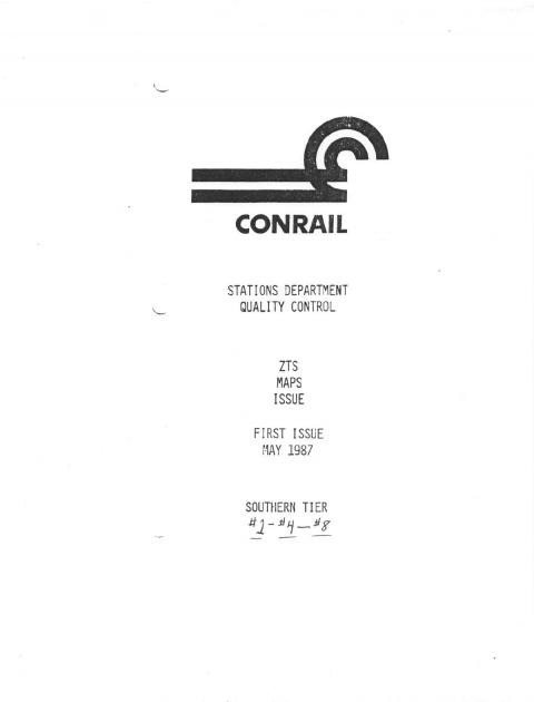 ZTS Maps: Southern Tier First Issue May 1987, Reproduction, Loose in ...