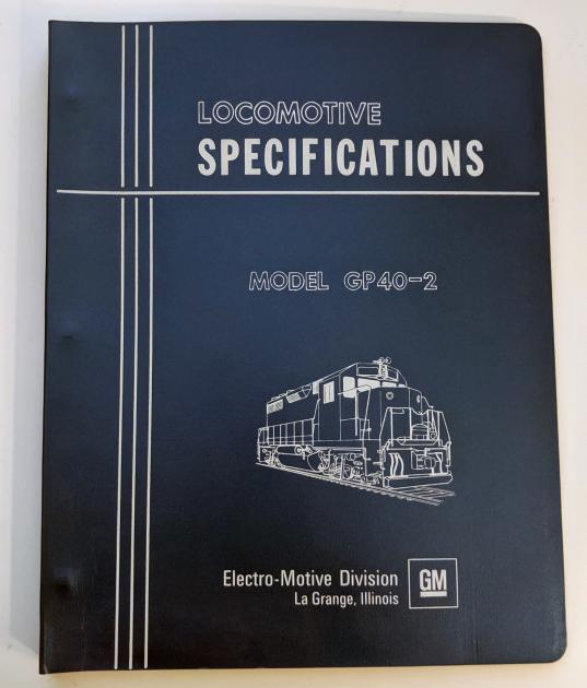 Locomotive Specifications Booklet: EMD GP40-2 | The CRHS's Conrail Artifact Archive