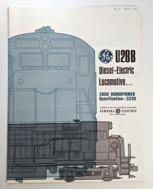 Locomotive Specifications Booklet: GE U28B Specification 3230 | The CRHS's Conrail Artifact Archive