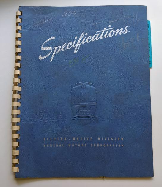 Locomotive Specifications Booklet: EMD E8A Marked 800-833 | The CRHS's ...