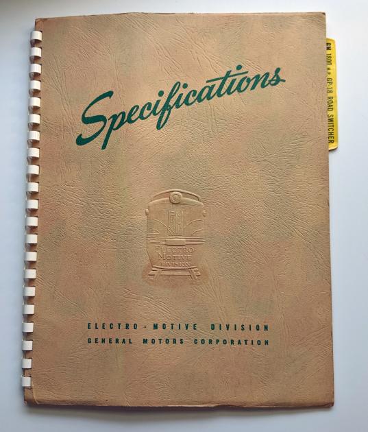 Locomotive Specifications Booklet: EMD GP18 Specification 8042 Sept 15 ...