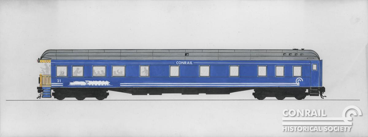 Conrail Observation Car Concept Painting (Original Watercolor) by Bob ...